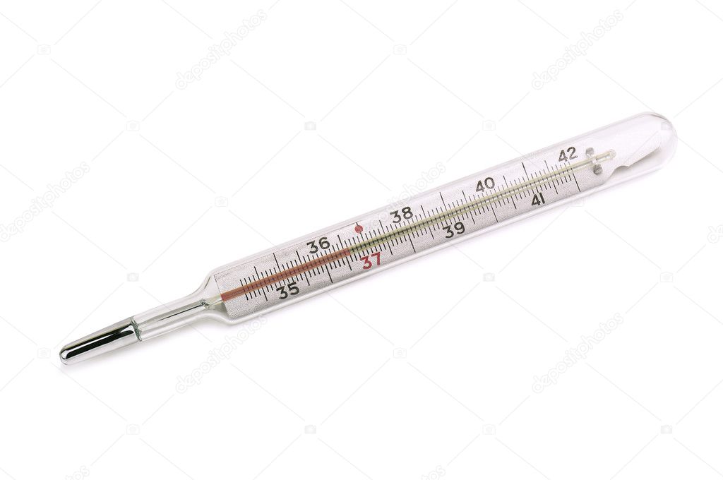 Medical Thermometer White Background Stock Photo by ©Vovashevchuk 124749760
