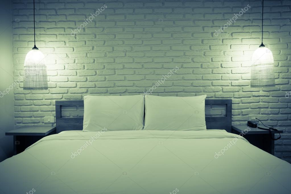 Empty bed in the room — Stock Photo © Deerphoto #83246020