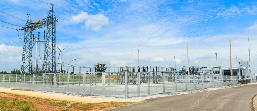 Industrial electrical substation Stock Photo by ©Deerphoto 98102820