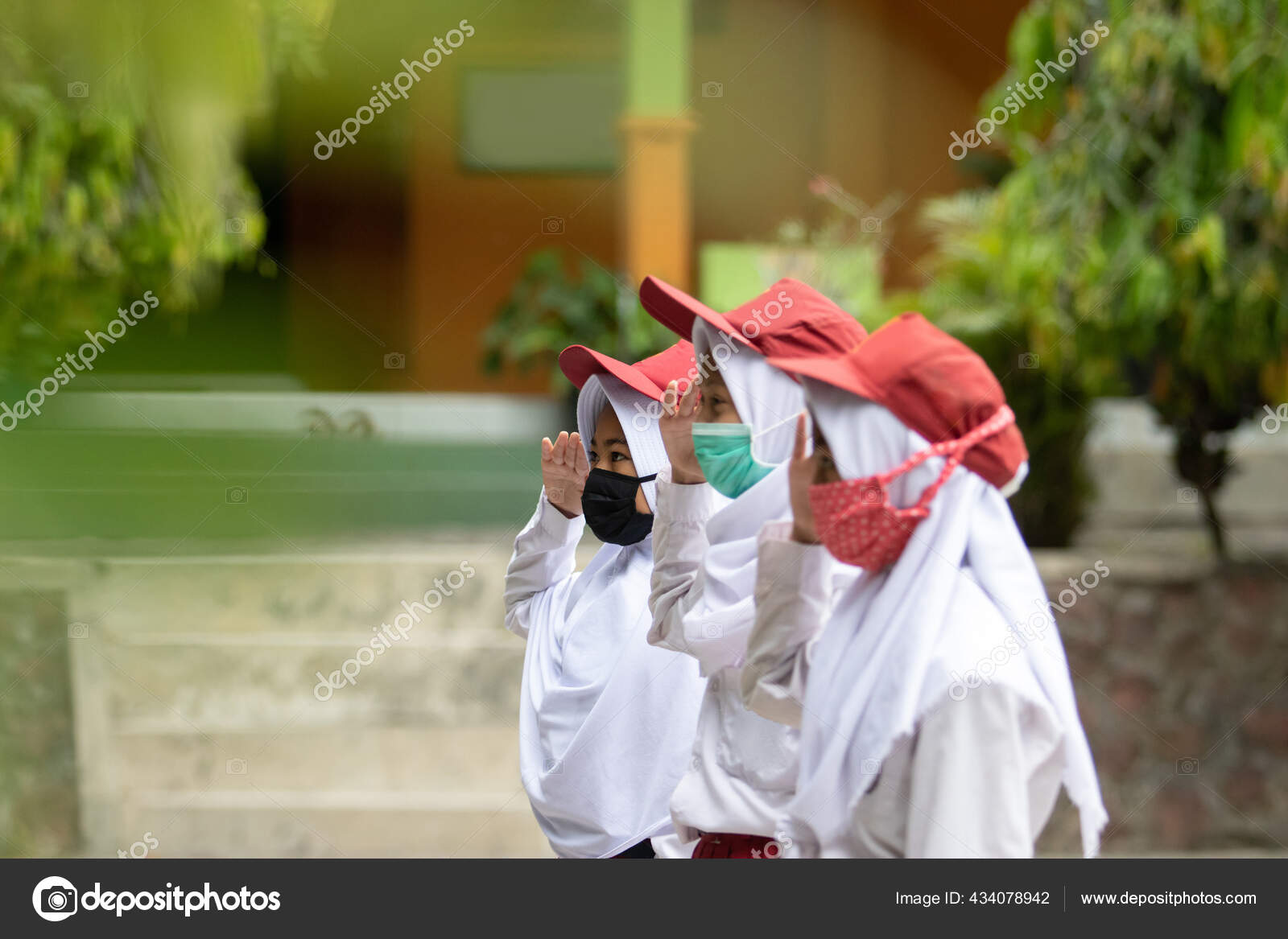 Indonesian Flag honors are performed by flag ceremony officers — Stock ...