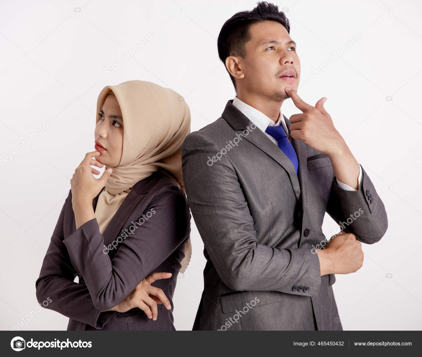 Two young couples business thinking Stock Photo by ©odua 465450432