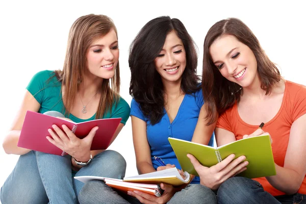 Group girls studying together Stock Photos, Royalty Free Group girls ...