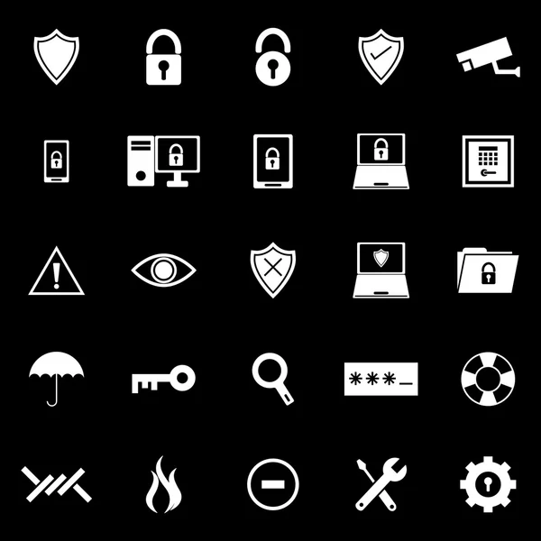 Vector black security icons set Stock Vector Image by ©skarin1 #39920277