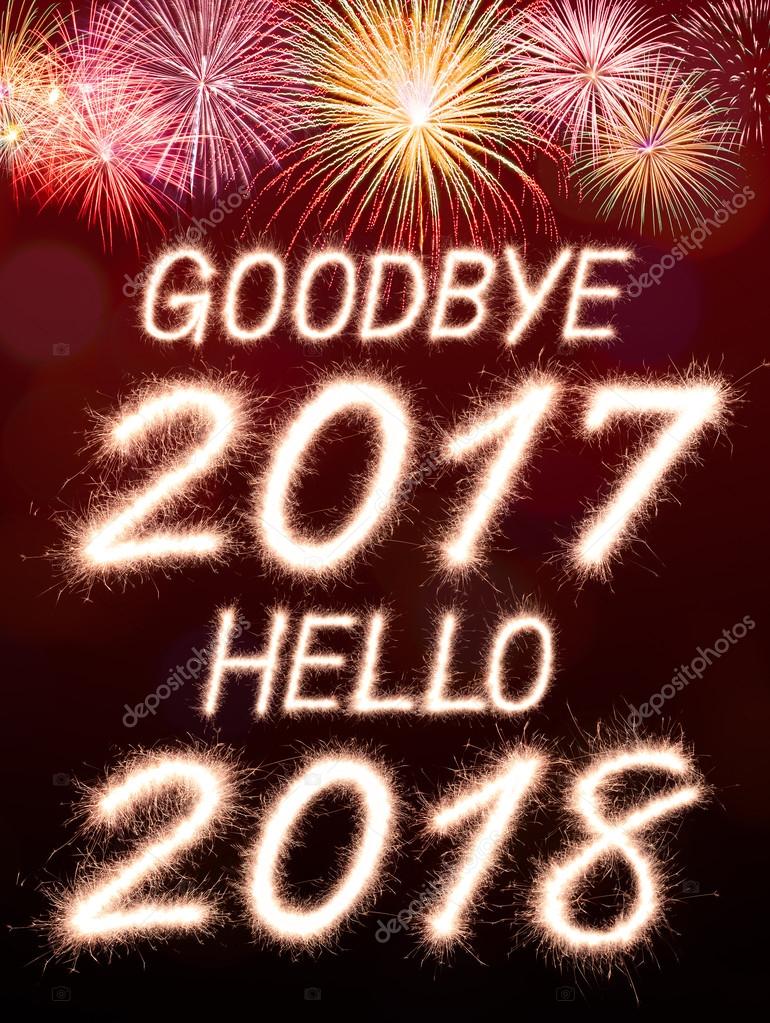 Goodbye 2017 hello 2018 — Stock Photo © studio306stock #122630940