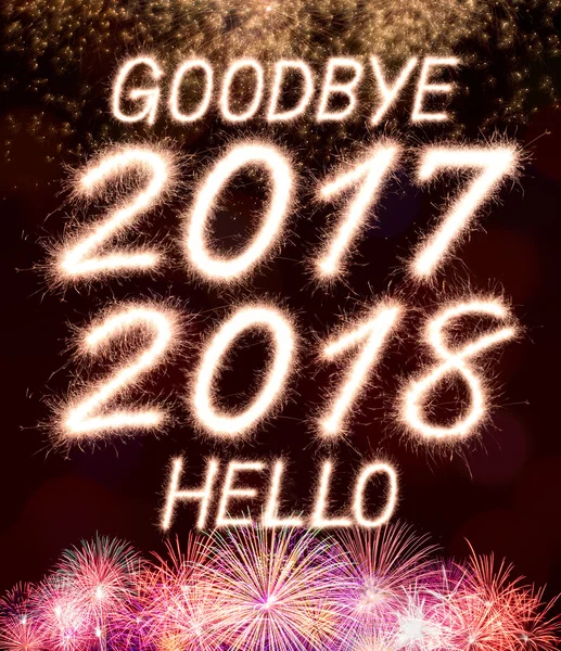 Goodbye 2017 hello 2018 — Stock Photo © studio306stock #122630940