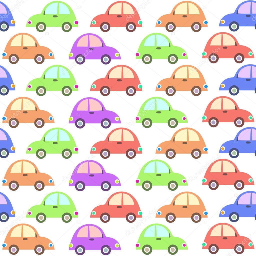 Seamless toy car background for baby boy. Stock Illustration by ...