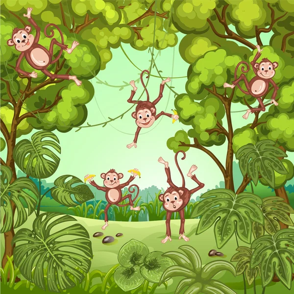 Monkey Jungle Clipart