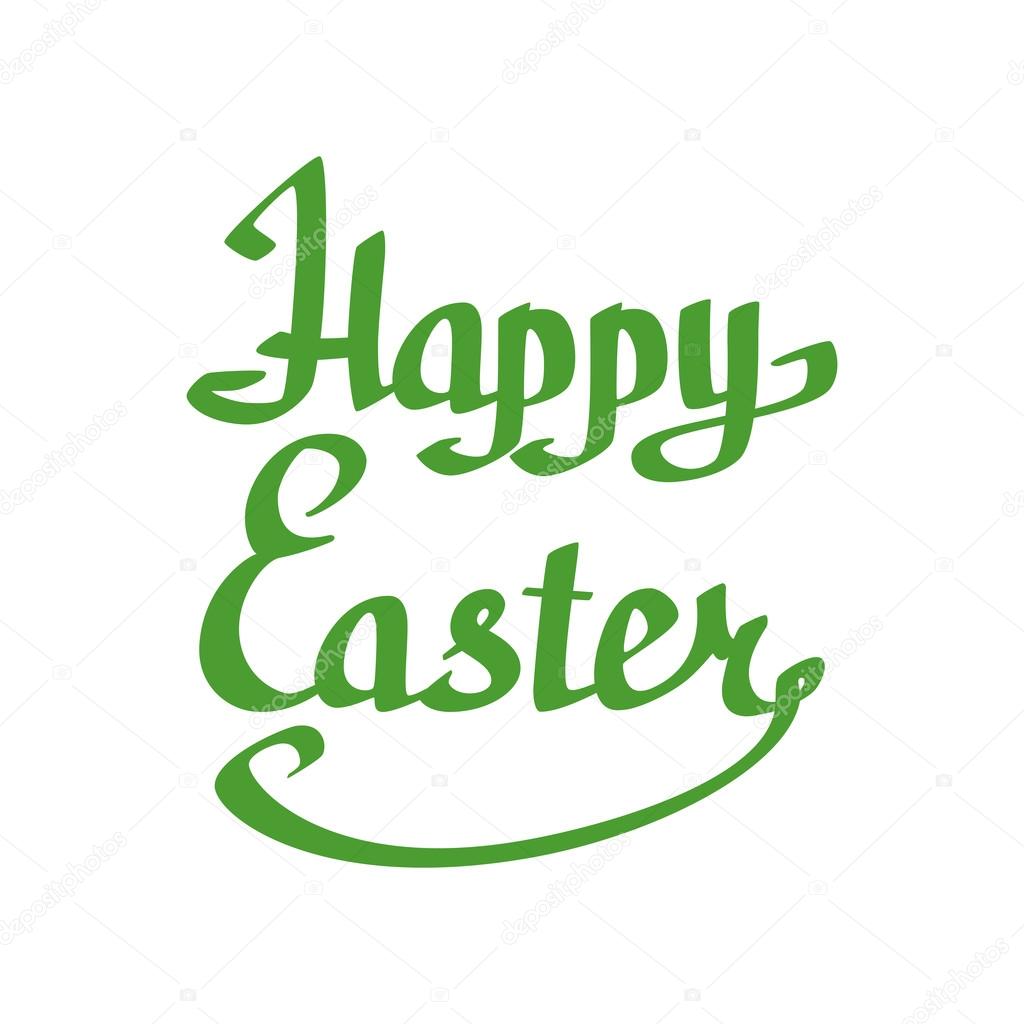 Happy Easter lettering handmade calligraphy. — Stock Vector ... Happy Easter lettering handmade calligraphy. — Stock Vector ...
