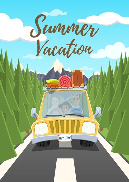 Viajar en familia imágenes de stock de arte vectorial | Depositphotos