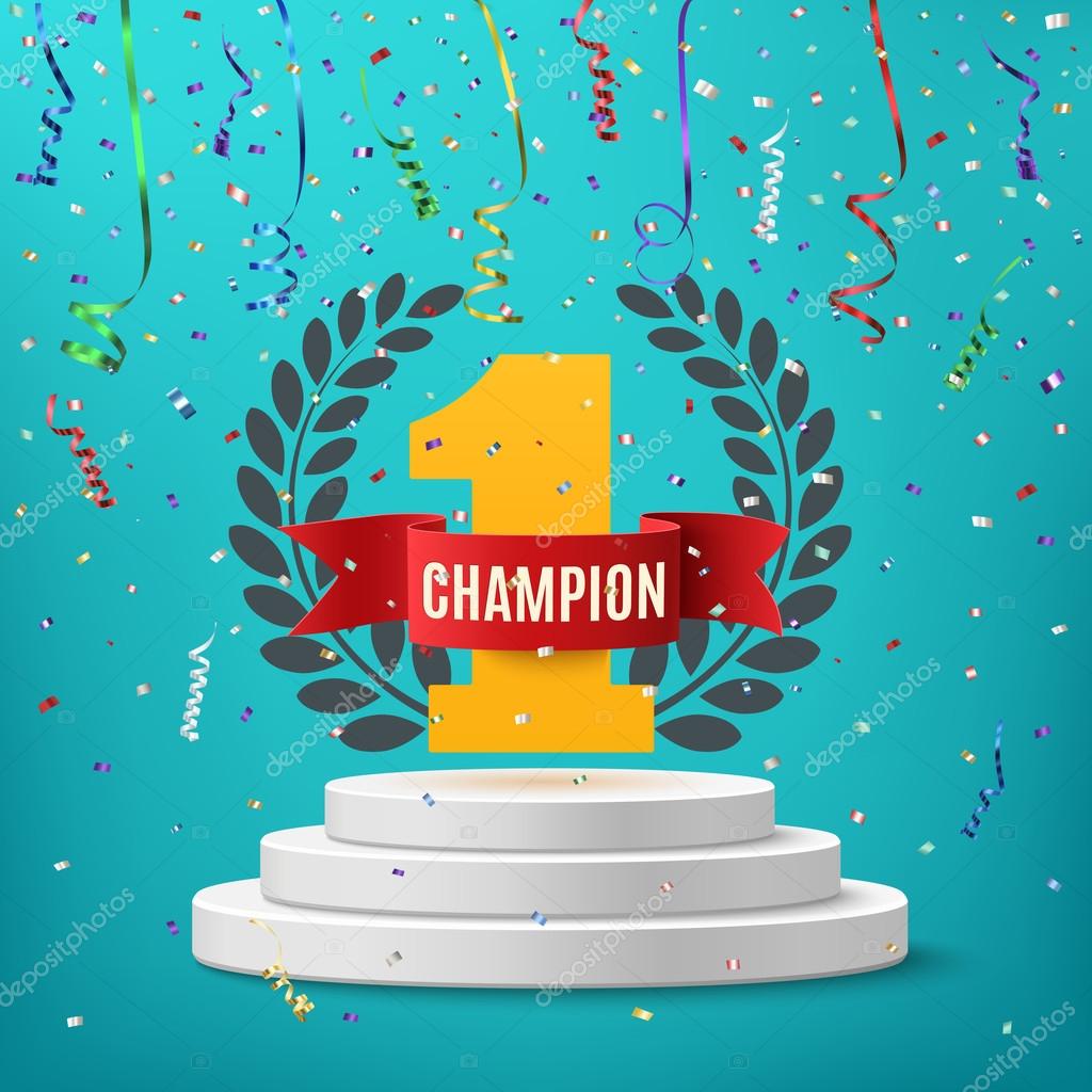 Champion number one template Stock Vector Image by ©Aleksandrsb #117754040