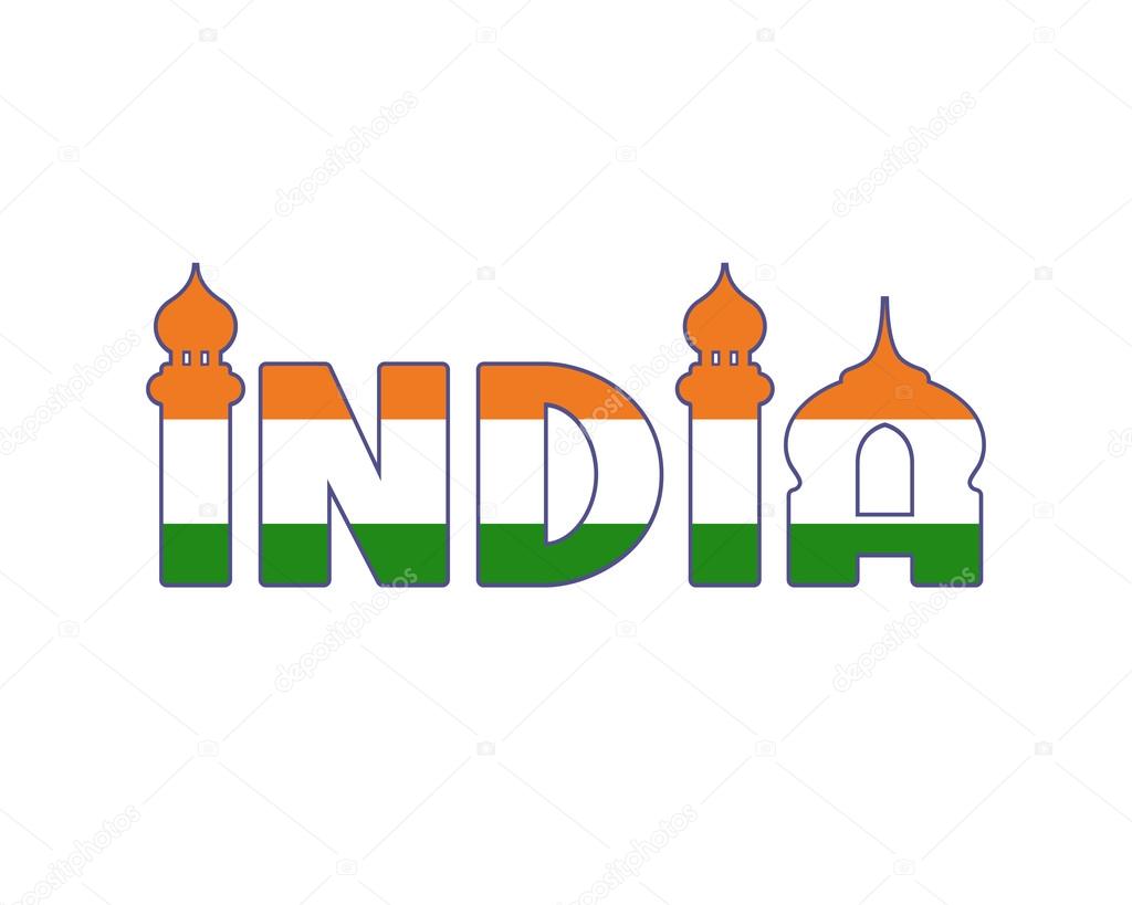 India, mano scritta parola isolato su priorità bassa bianca ...