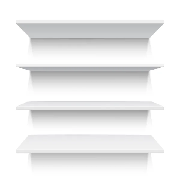 Four white realistic shelves Stock Vector Image by ©Aleksandrsb #51516461
