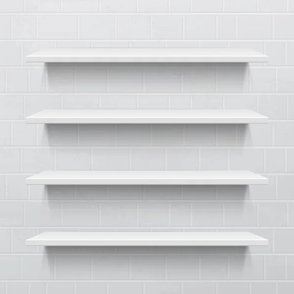 Four white realistic shelves Stock Vector Image by ©Aleksandrsb #51516461