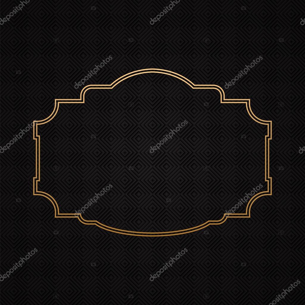 Golden classic frame, border on textured background Stock Vector by ...