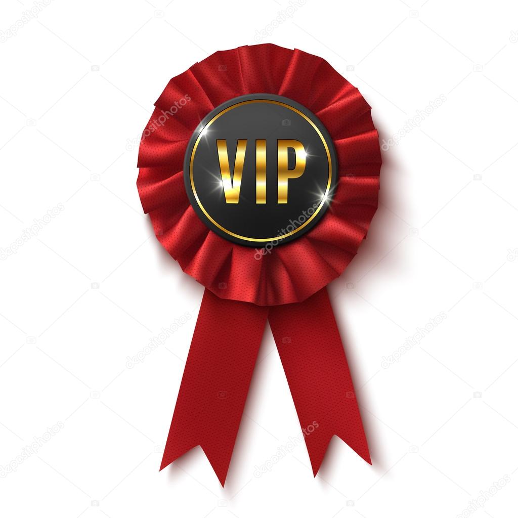 VIP. Realistic,red label, isolated on white background. Stock Vector ...
