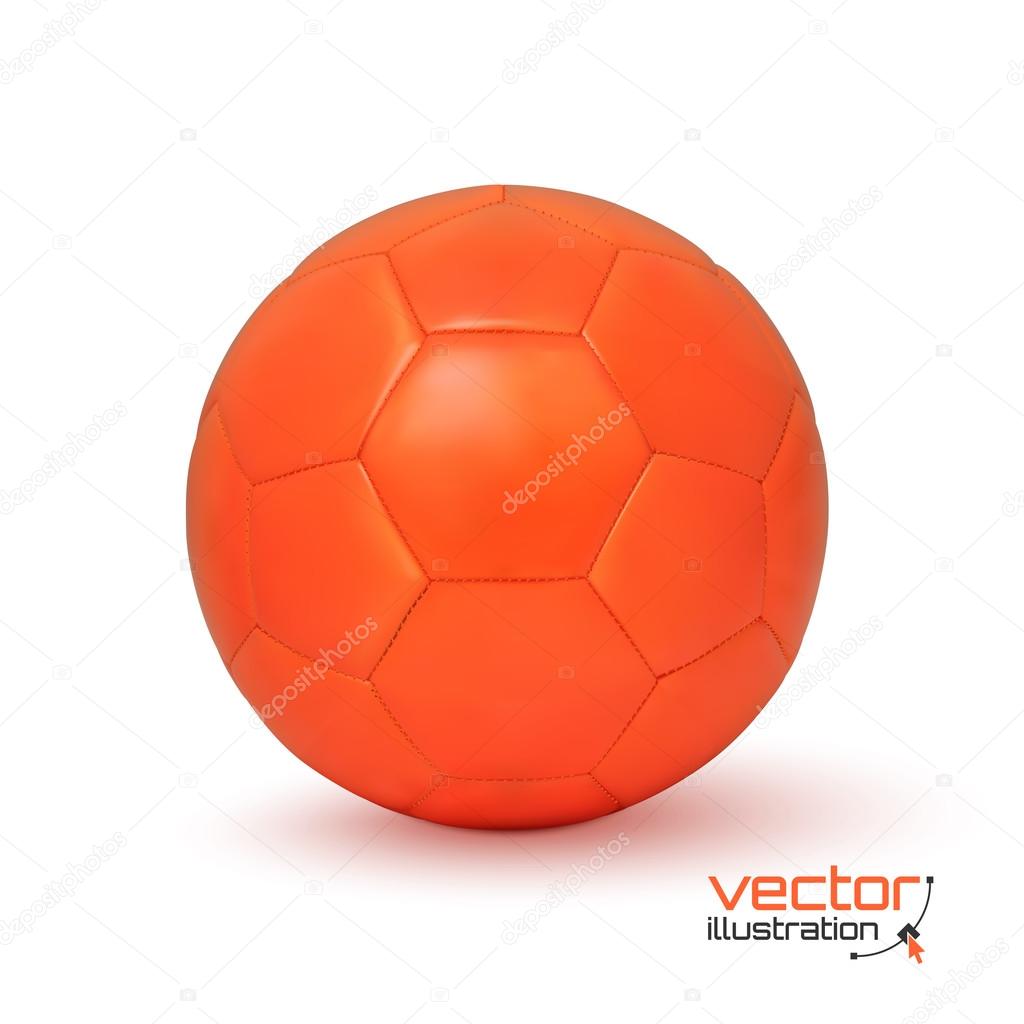 Realistic orange soccer ball. Stock Vector by ©Aleksandrsb 71216395
