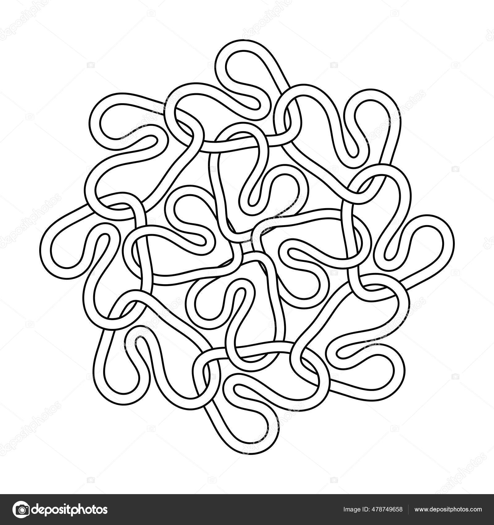 Coloring Book Children Adults Intersecting Abstract Shapes Stripes Hand Drawn Stock Vector Image ...