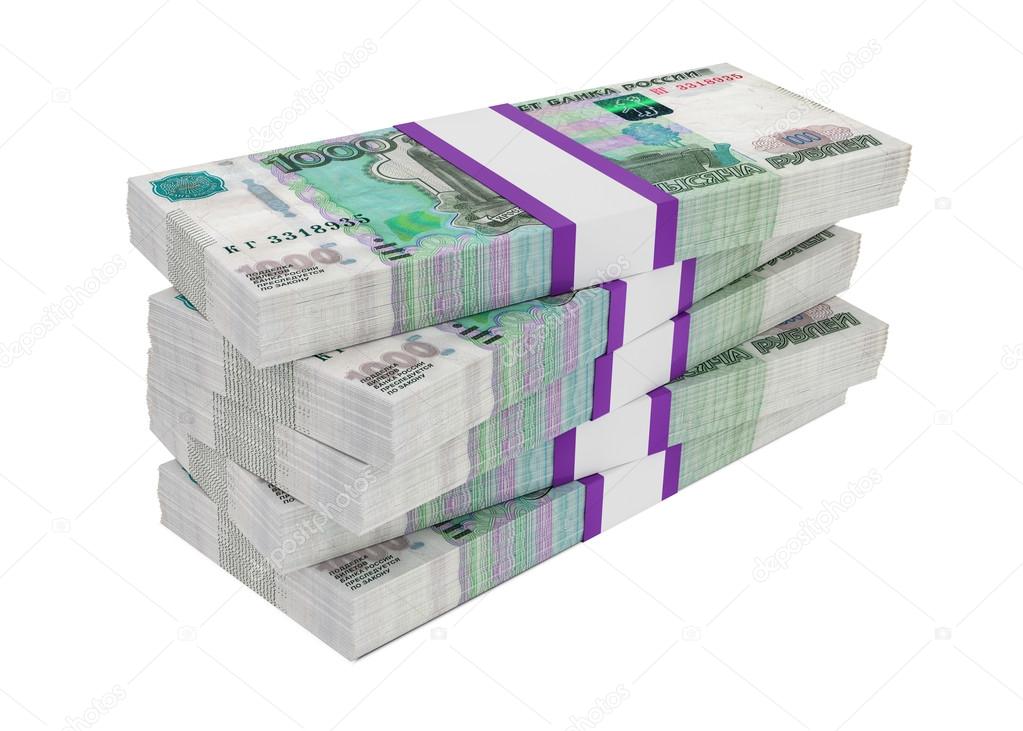 Russian rubles bills packs on stack Stock Photo by ©gl0ck 71686763