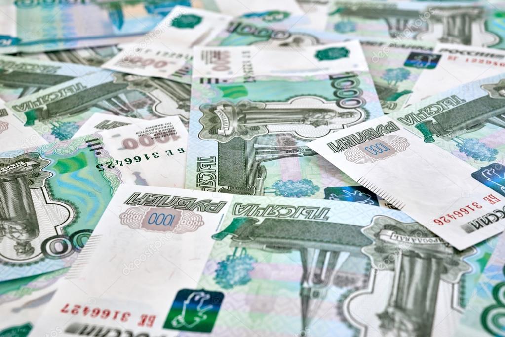 Heap of russian rouble banknotes Stock Photo by ©gl0ck 72318875
