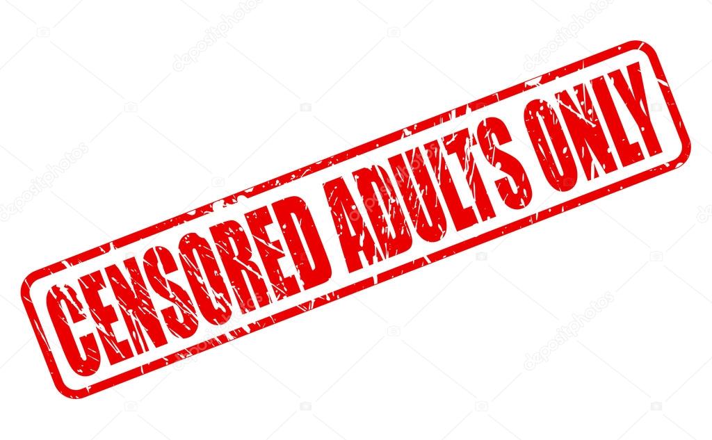 Adults Only Censored Censored Adults Only Red Stamp Text — Stock