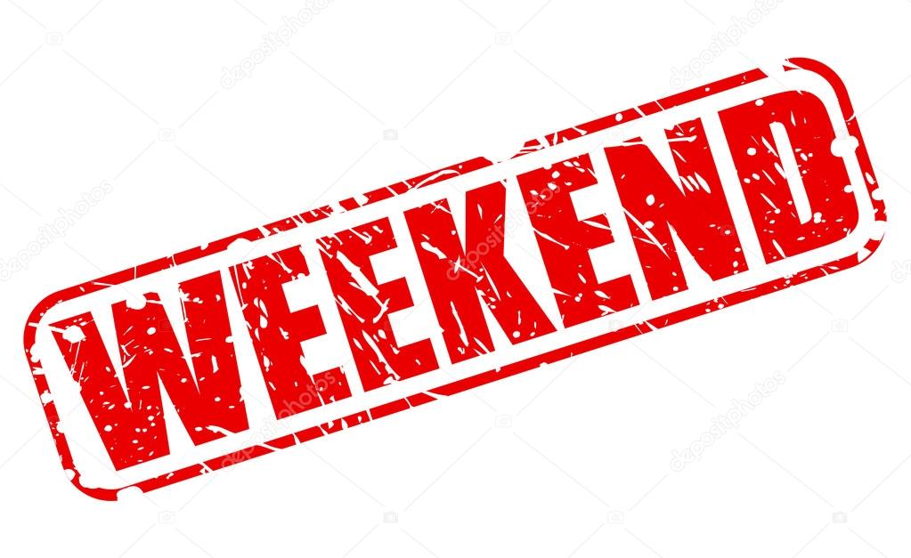 Weekend red stamp text — Stock Vector © pockygallery #57070927
