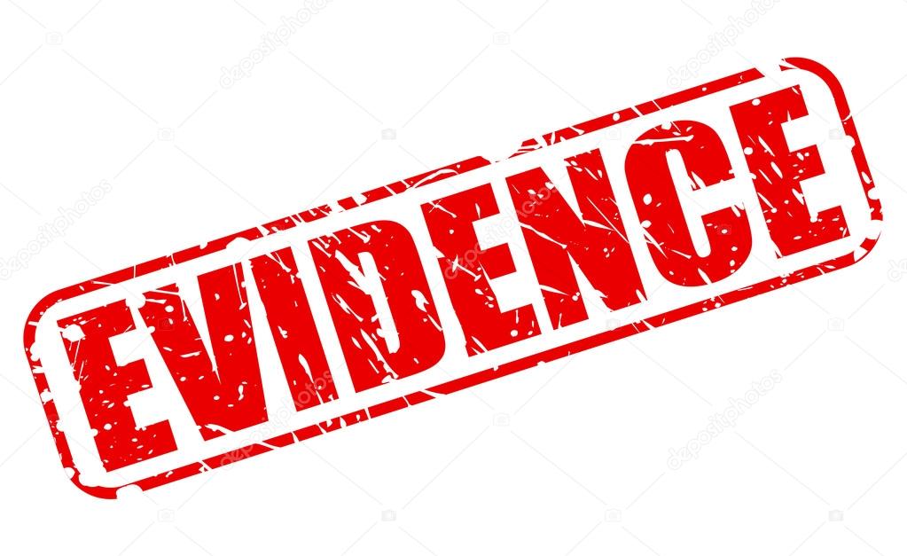Texto de sello rojo de evidencia — Vector de stock © pockygallery #57228453