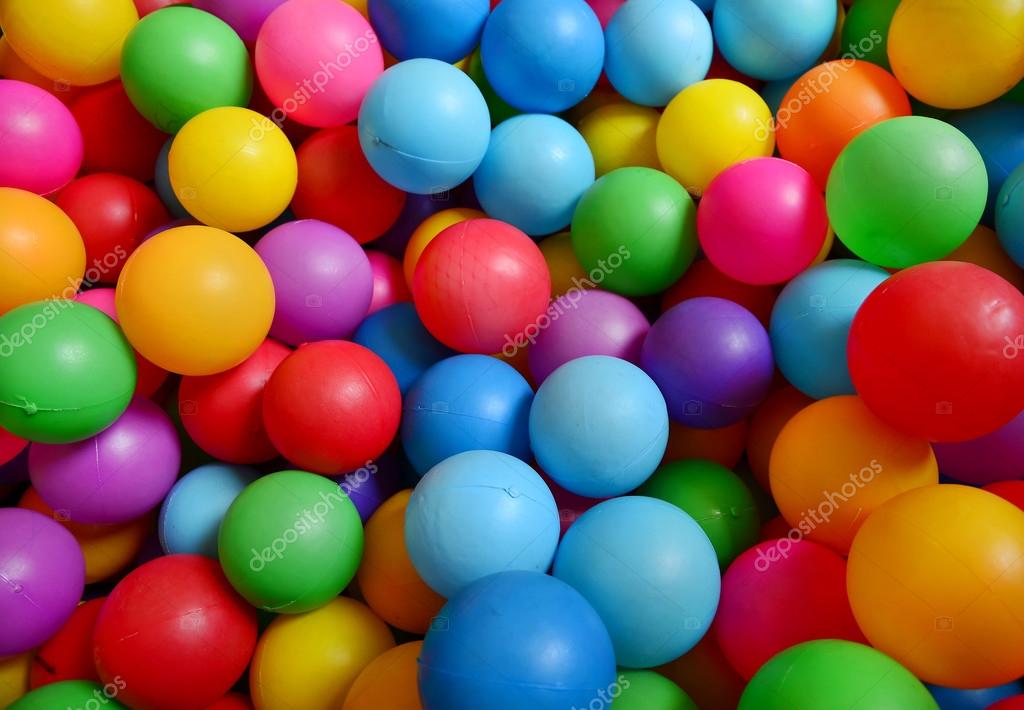 Texture of colorful plastic balls background — Stock Photo ...