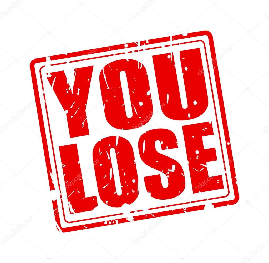 You lose red stamp text — Stock Vector © pockygallery #80056196