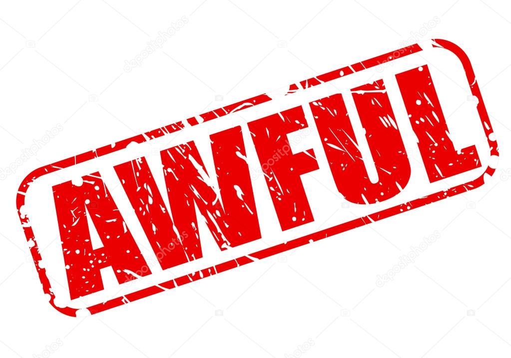 Awful Red Stamp Text — Stock Vector © Pockygallery 80171166