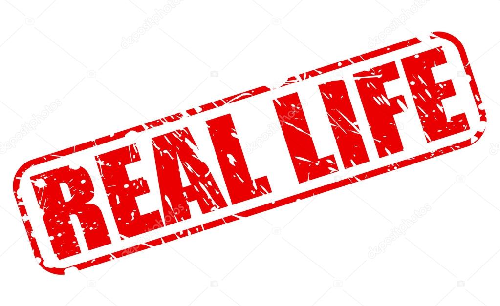REAL LIFE red stamp text — Stock Vector © pockygallery #84984722
