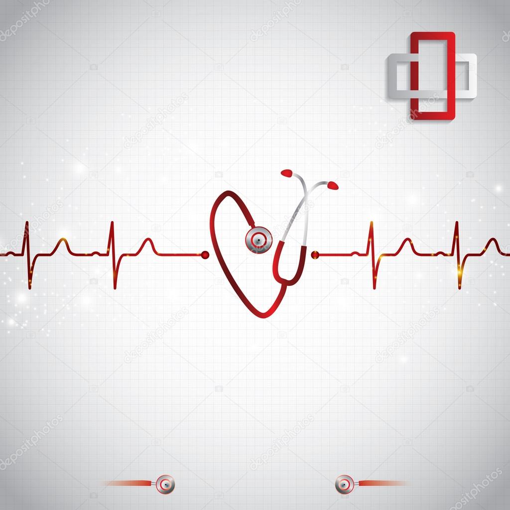 Abstract medical cardiology ekg background Stock Vector Image by ...