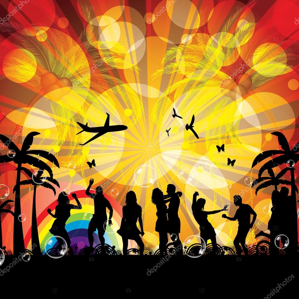 Beach Party design template sunset background Stock Vector by ©evryka23 ...