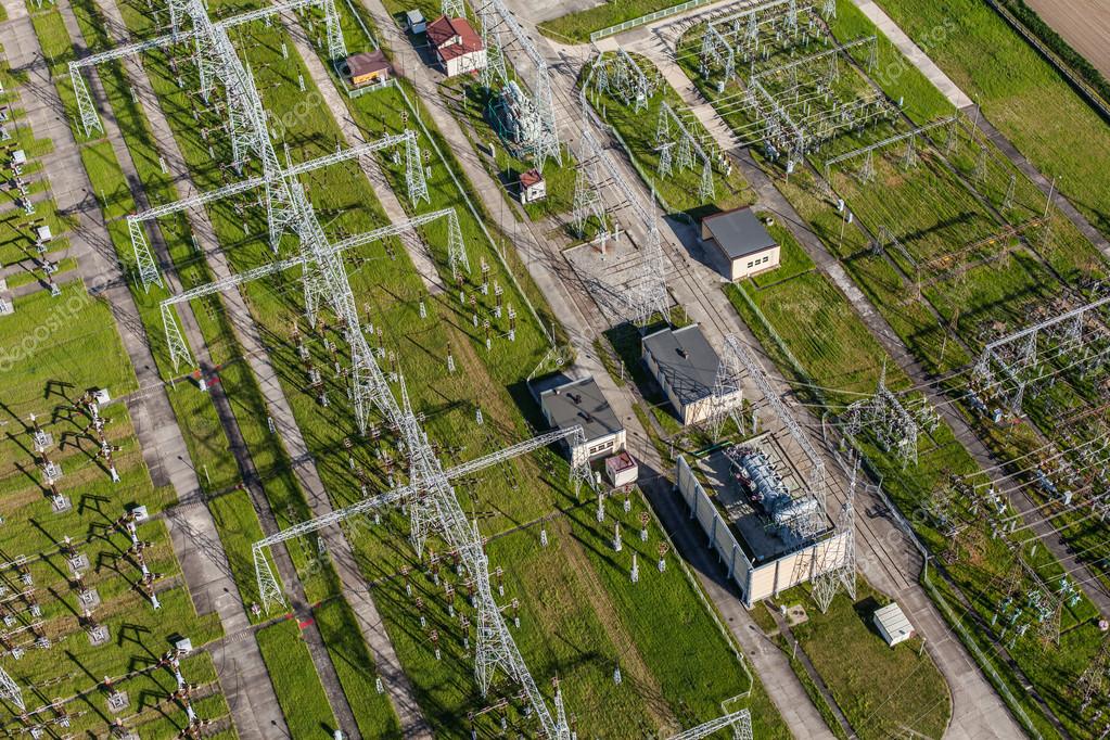 Electrical substation featuring wires — Stock Photo © yeti88 #72628625