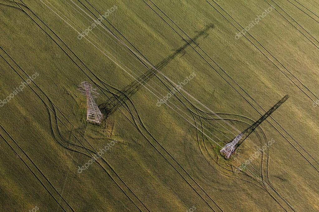 Aerial view of harvest fields — Stock Photo © yeti88 #85096304