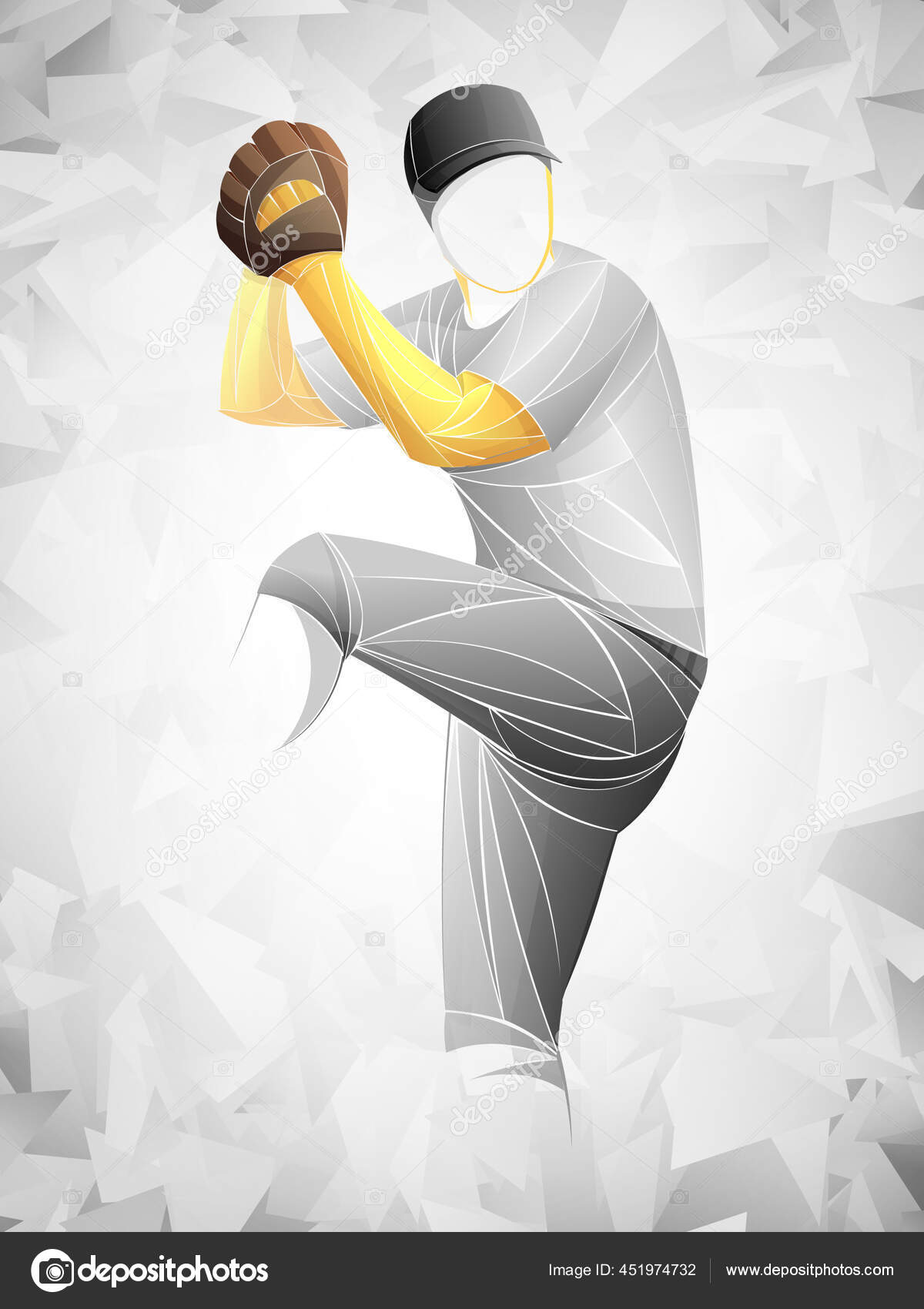 Baseball Player Standing Silhouette