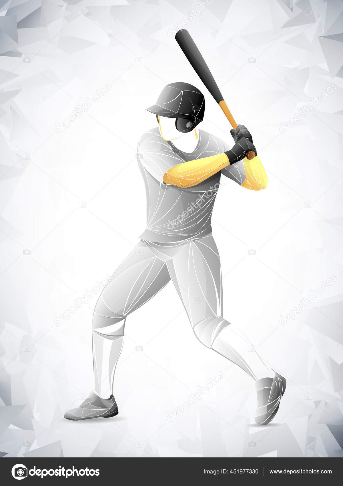 Baseball Player Batting Silhouette