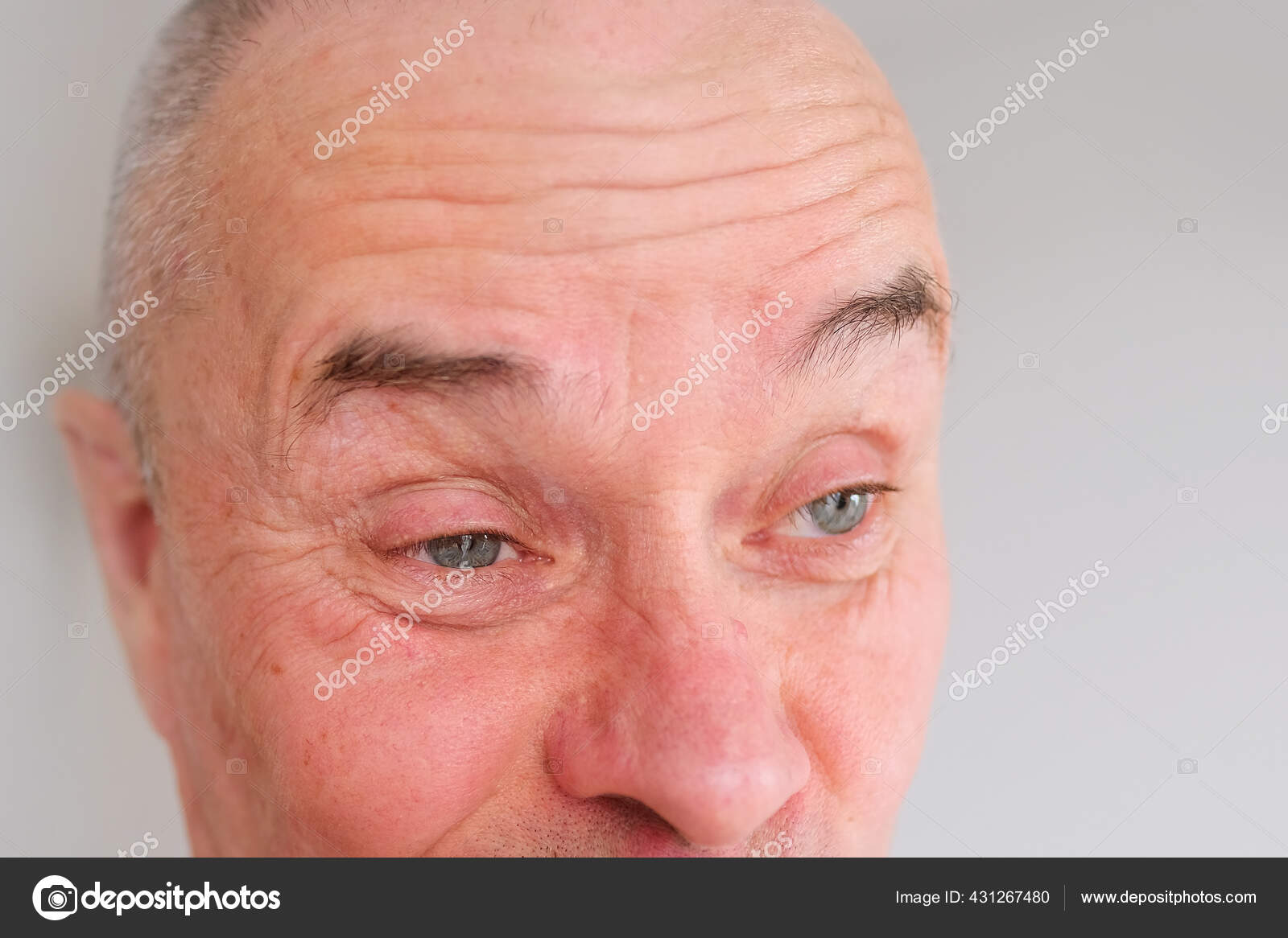Eyes Forehead Elderly Man Close Concept Restoration Human Vision Health ...