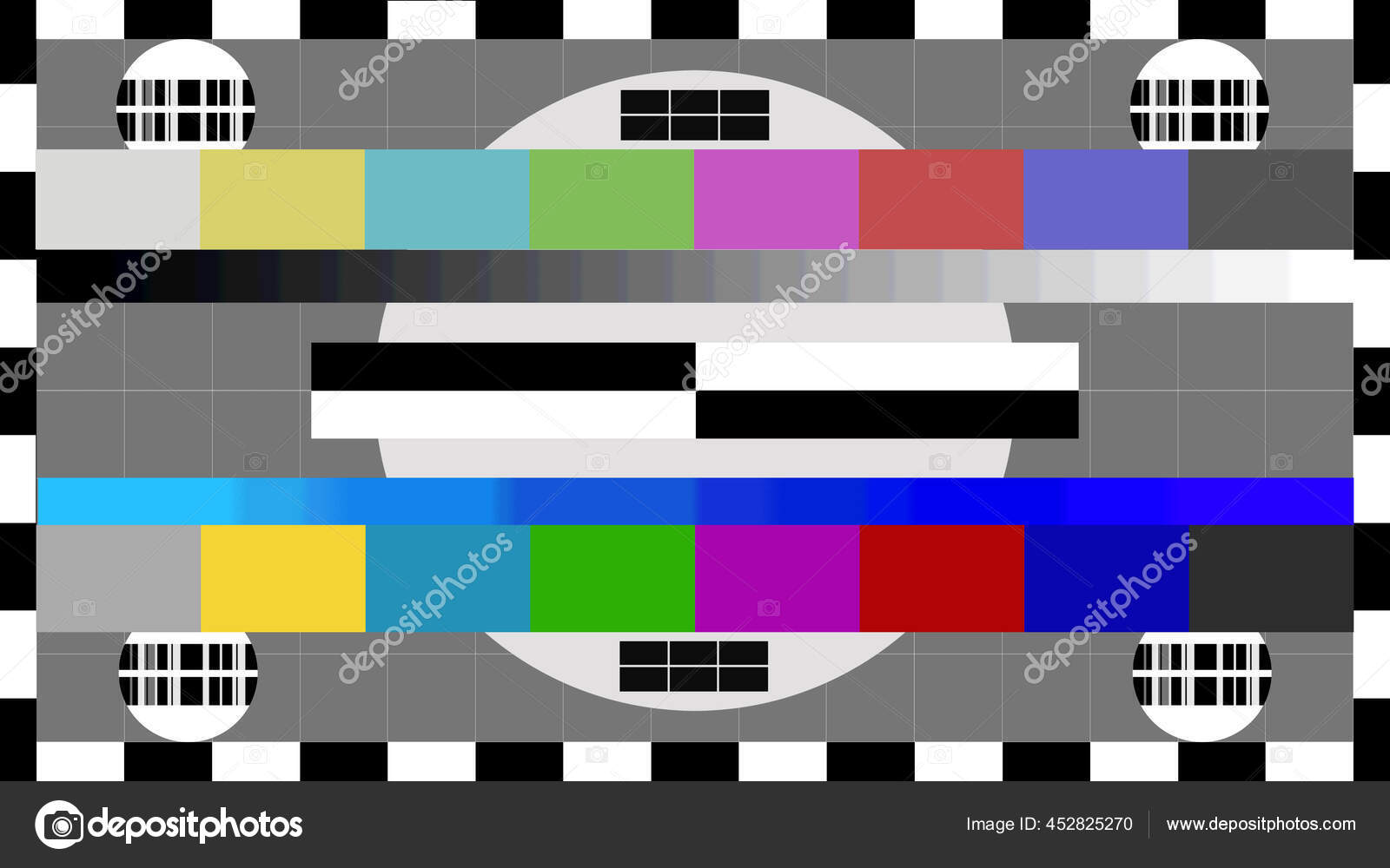 Test Picture Color Table Geometric Stripes Squares Screen Rainbow ...