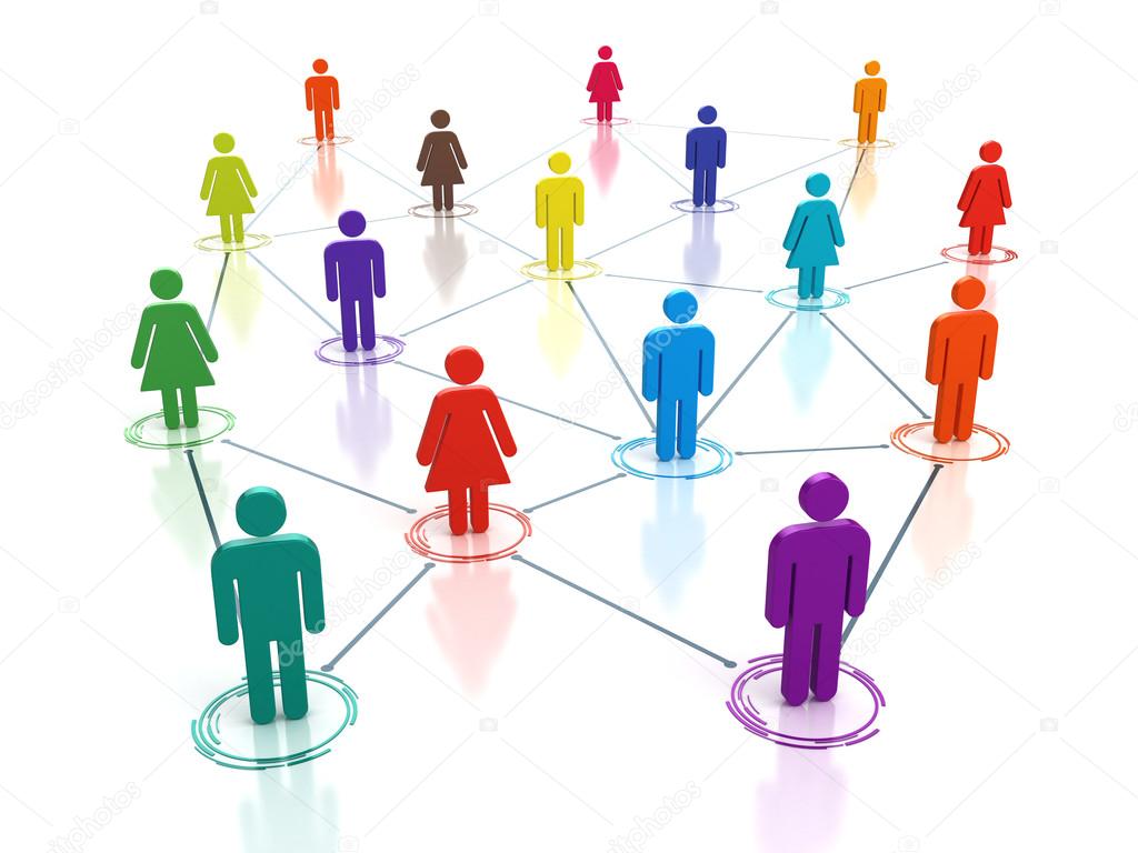Social Media Network Connecting People Concept 3d
