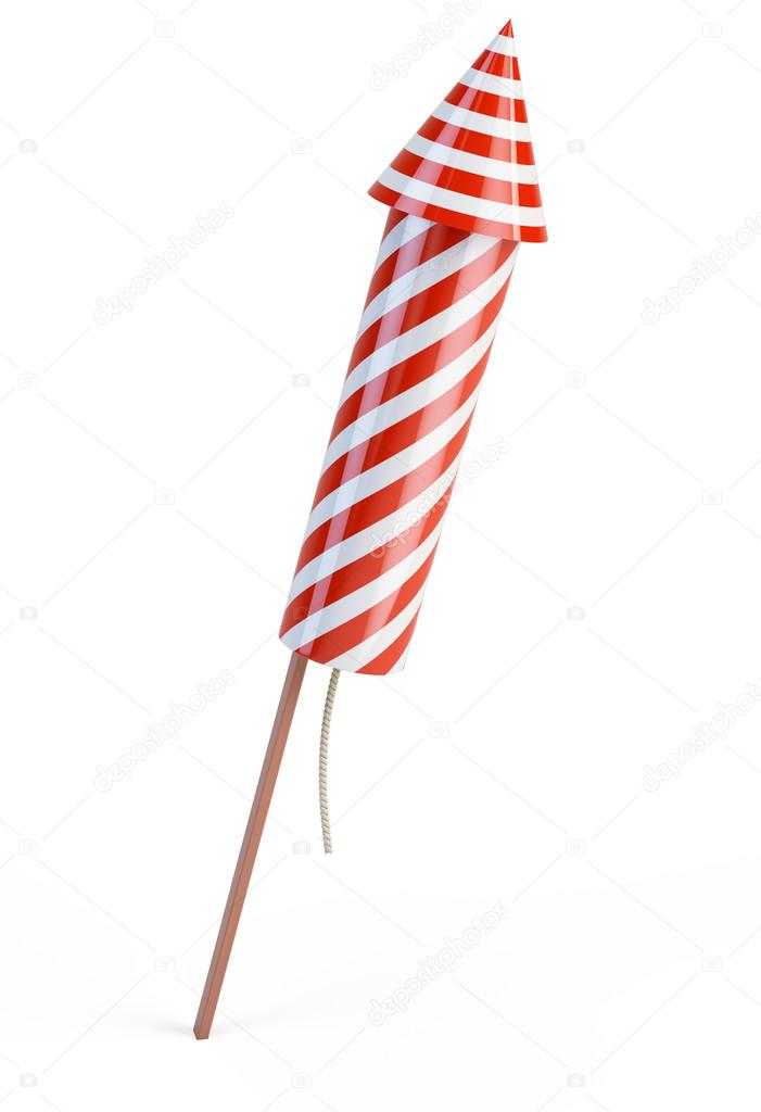 Red firecracker on white Stock Photo by ©Sashkin7 90048028