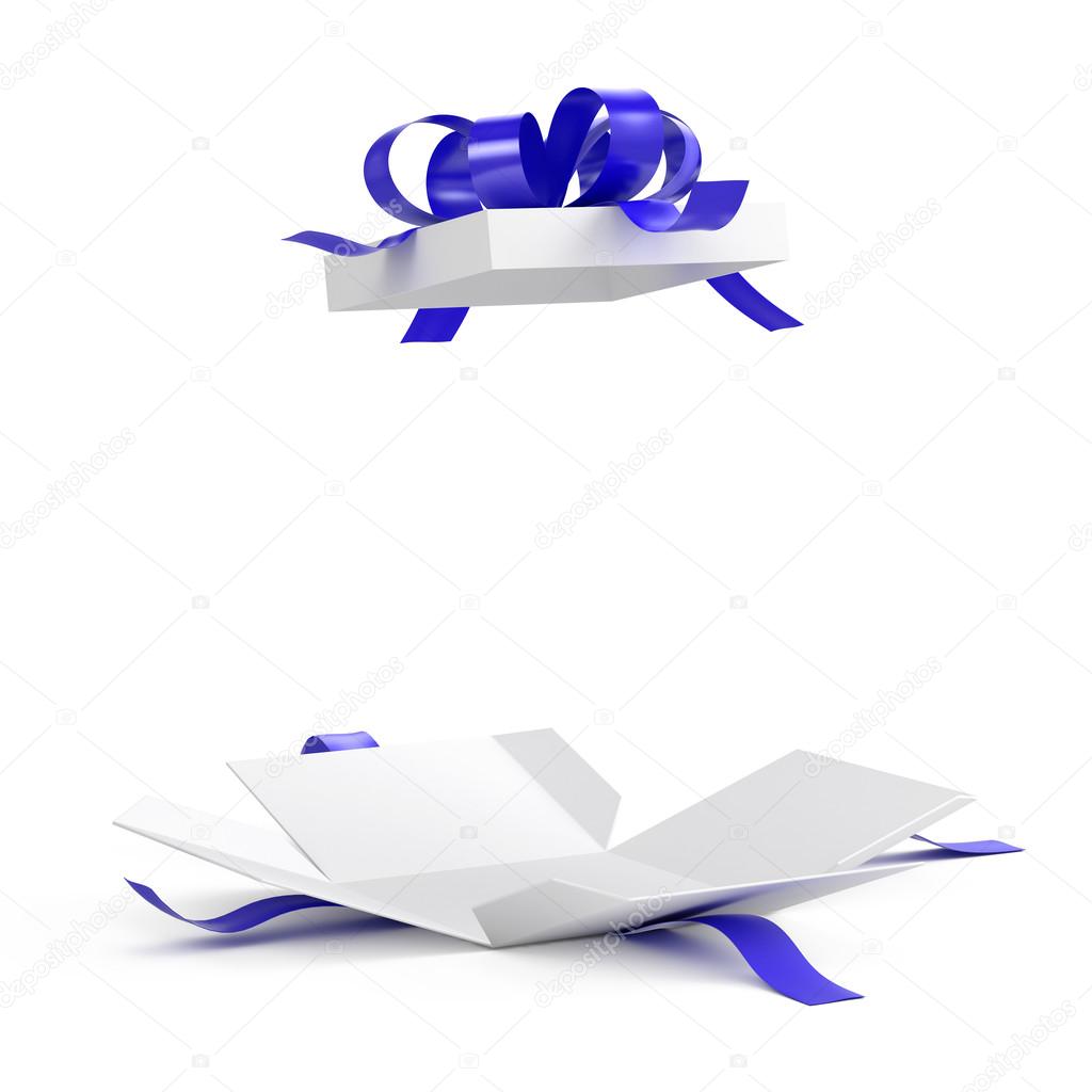 Open Blue Gift Box