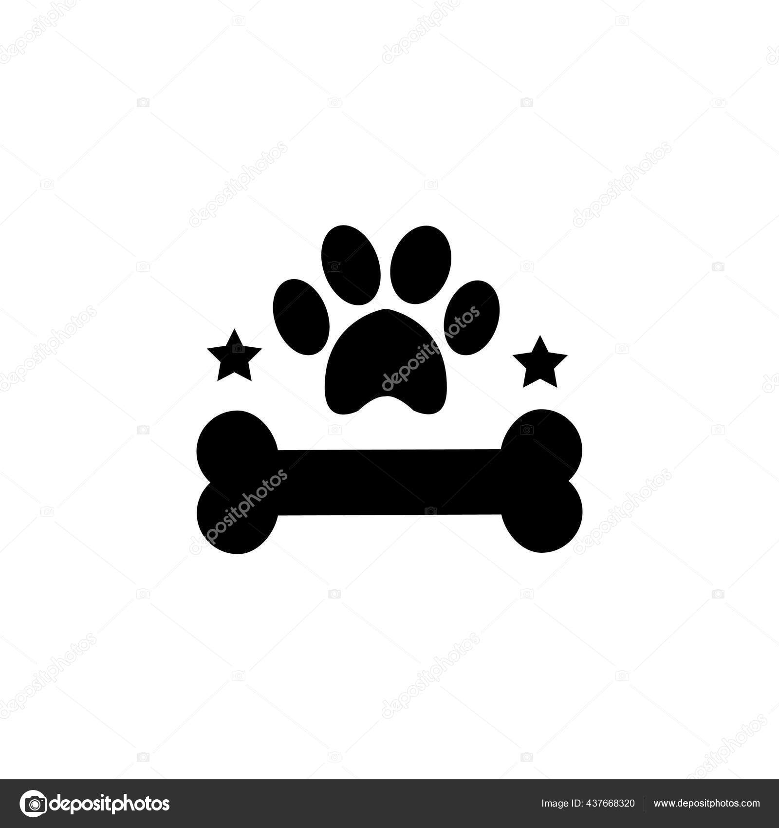 Huesos Huellas Perro Logo Vector de stock #437668320 de ©hendry85