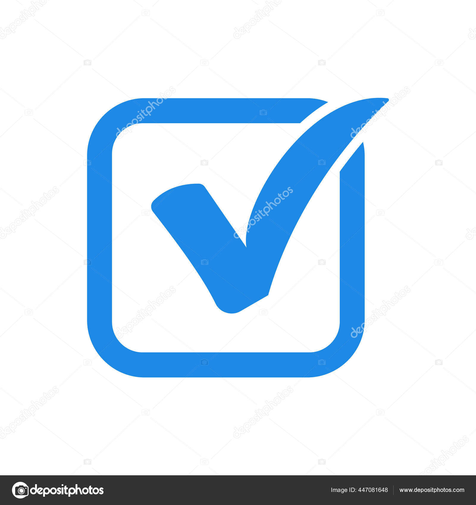 Blå Flueben Ikon Kasse Vektorillustration Stockvektor af ©hendry85 ...