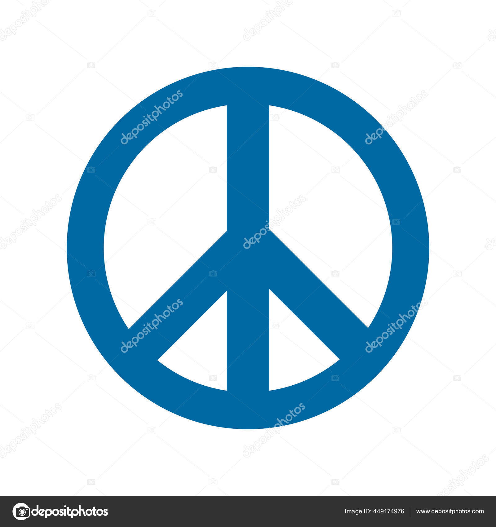 Blue Peace Icon White Background Stock Vector by ©hendry85 449174976