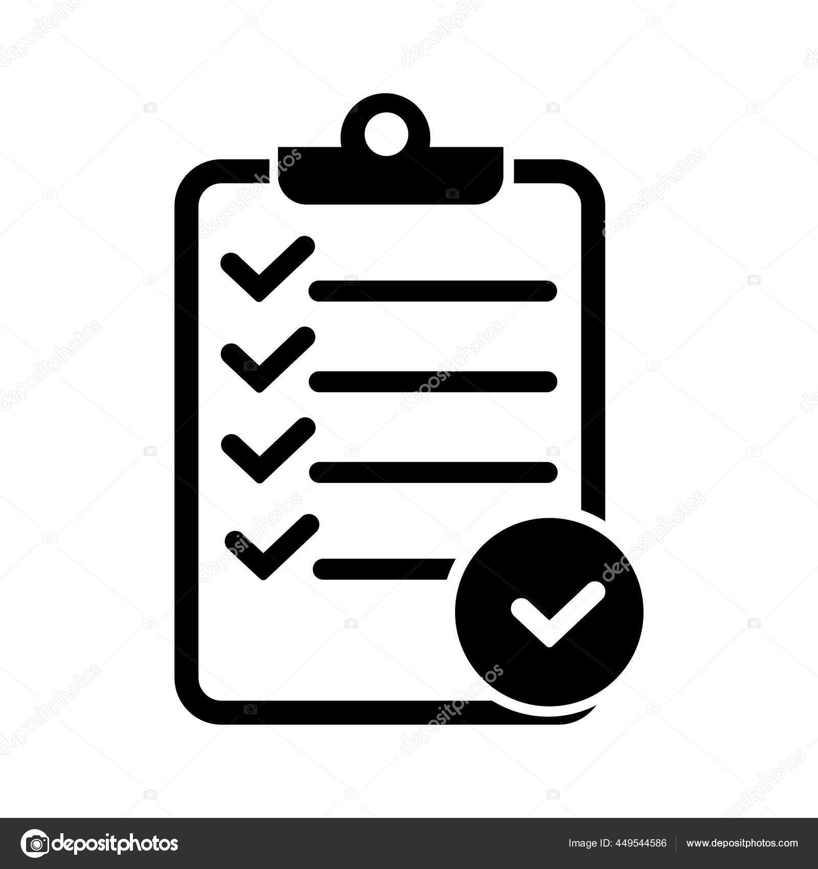 Lista De Verificación Clipart En Blanco Y Negro