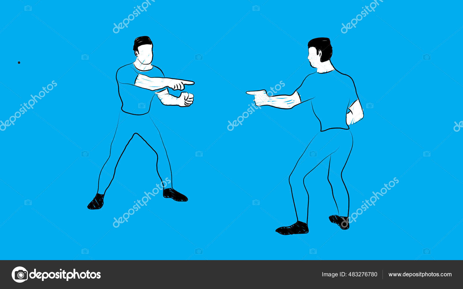 Two People Fighting
