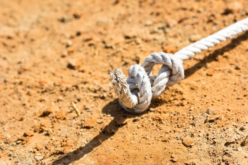 White rope on the ground — Stock Photo © torsak #87750292