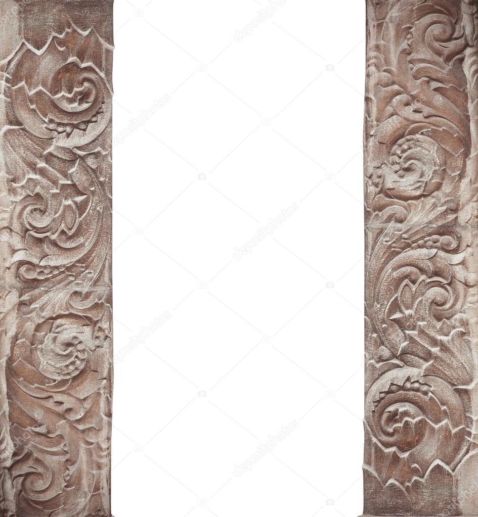 Architectural bas-relief isolated on white background Stock Photo by ...