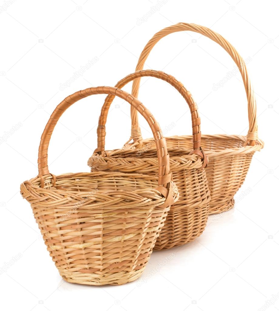 Brown Wicker baskets — Stock Photo © seregam #63787555