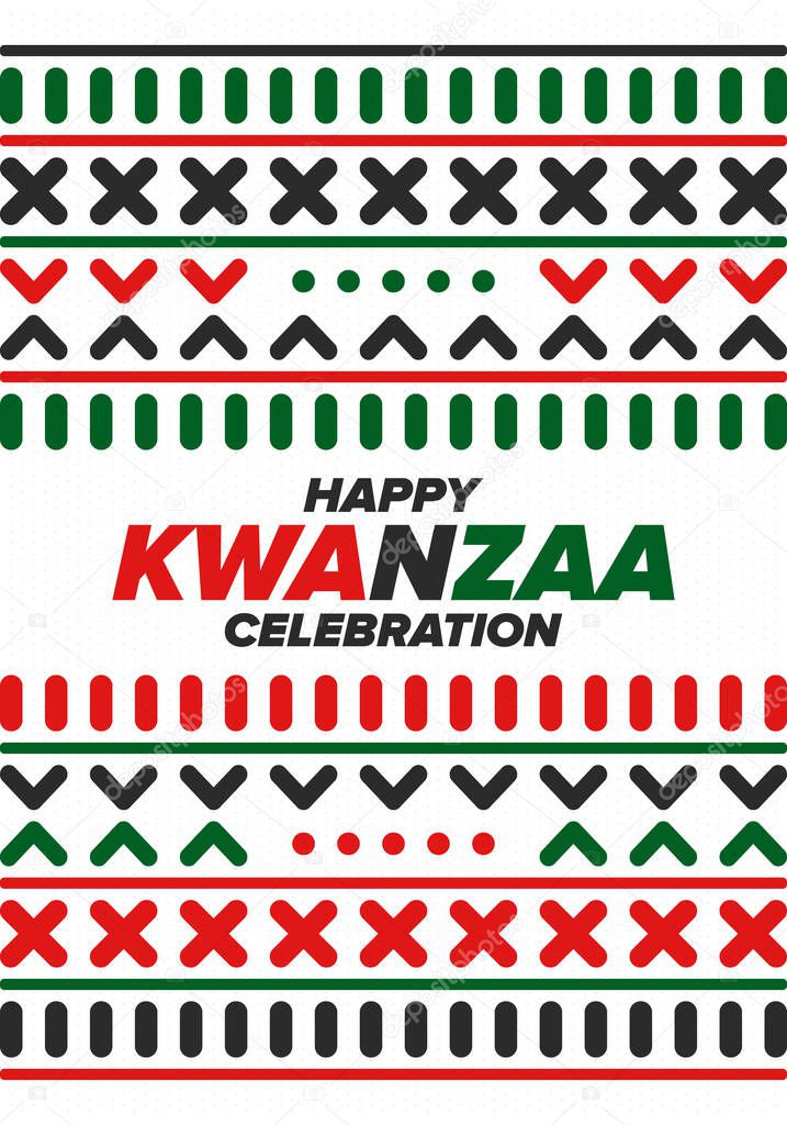 Kwanzaa Feliz Celebración. Fiesta de la cultura africana y ...